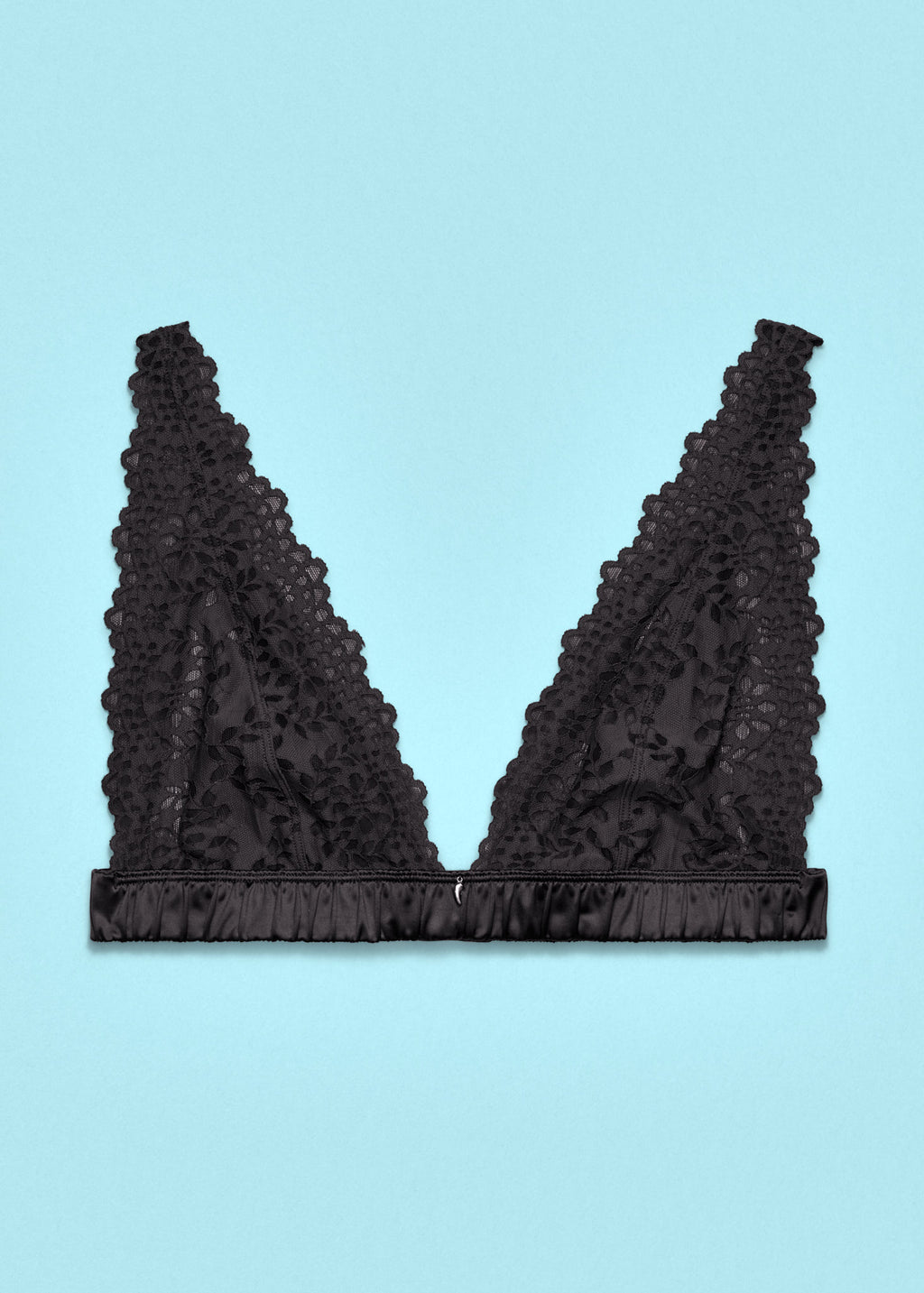 Lacy Dazy Triangle Bra Black Black – Spice Rack