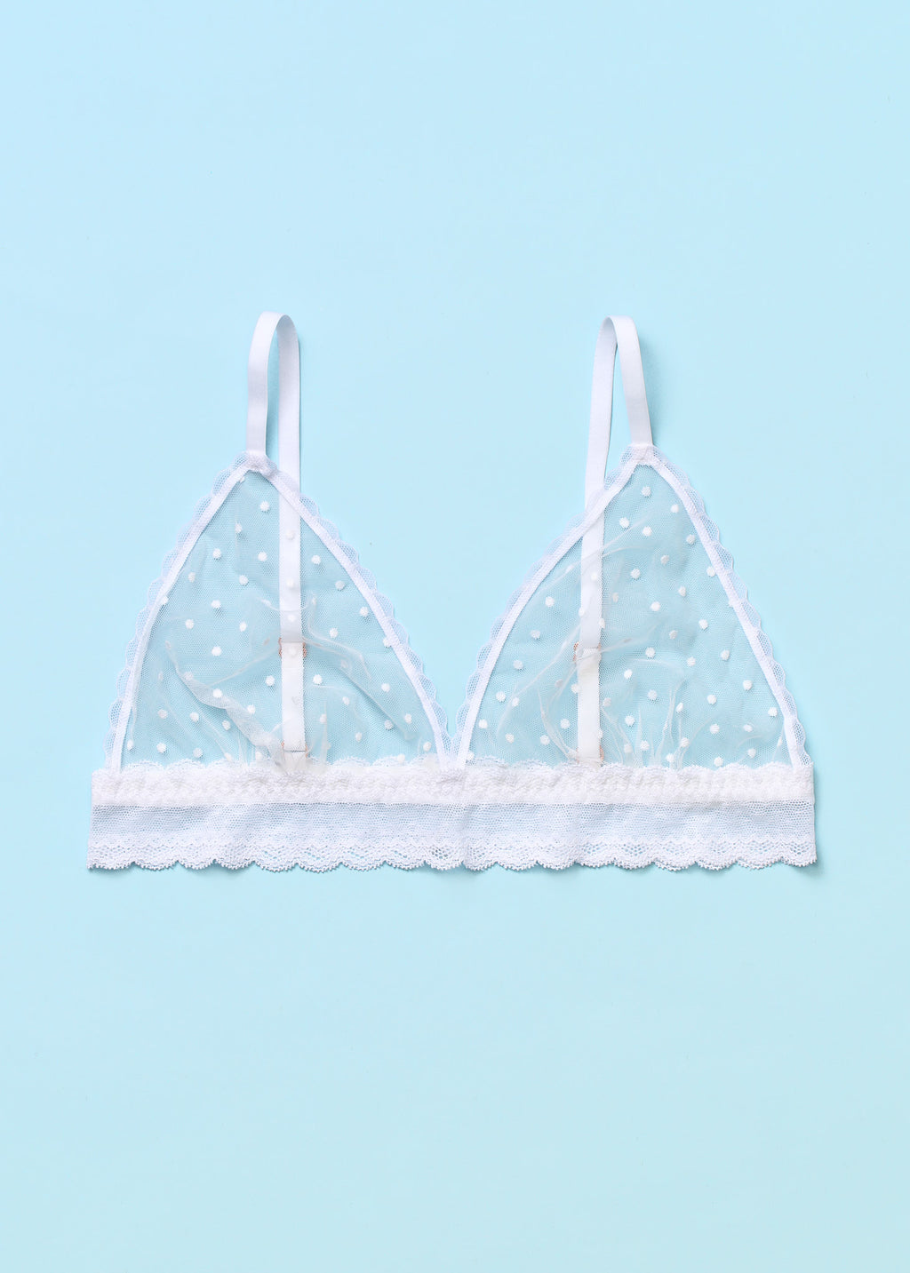 Light Up the World Triangle Bra White White – Spice Rack